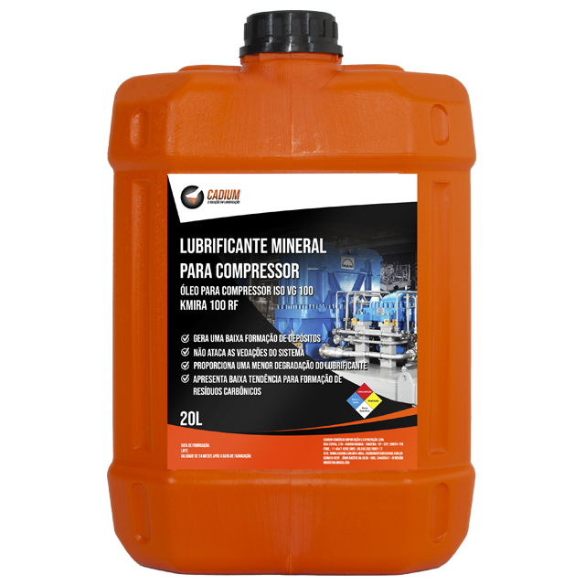 Óleo Lubrificante para Compressor Parafuso – 20 litros (KMIRA 10 RF) – Loja Cadium